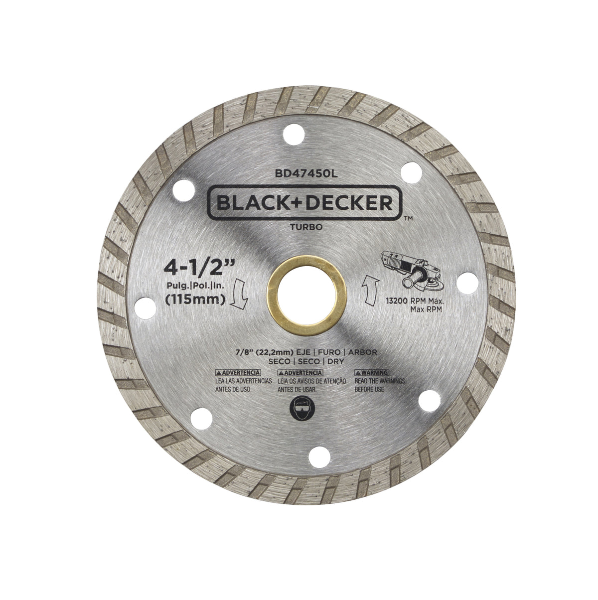 Turbo Diamond Disc. 4-1/2" Black and Decker — RB Tools & Equipment